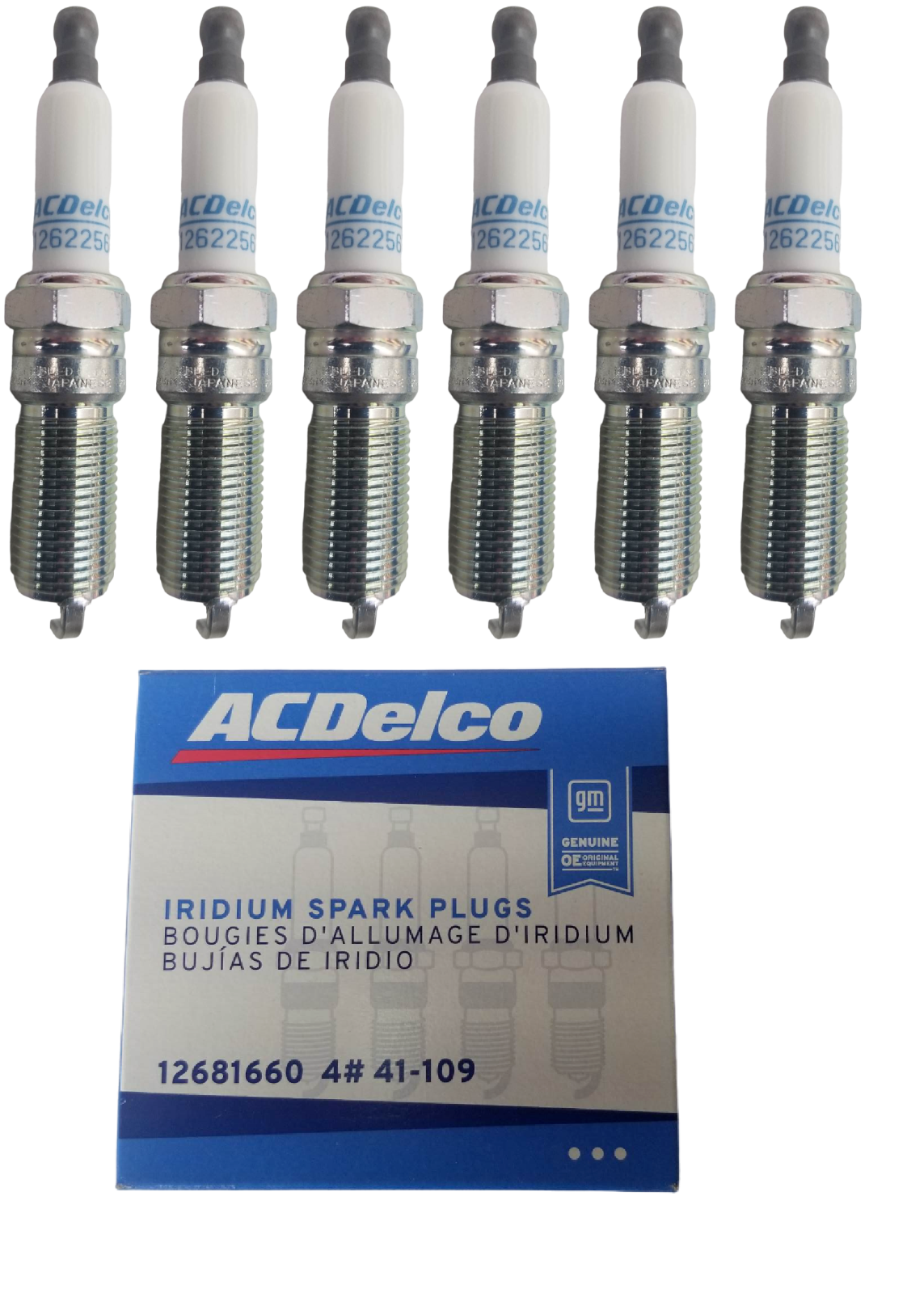 AC Delco 41-109 Iridium Spark Plug Set of 6 for GMC Chevy Cadillac 3.0L ...