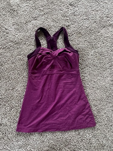 Athleta Tank Top size S Purple Racerback Fitted | eBay