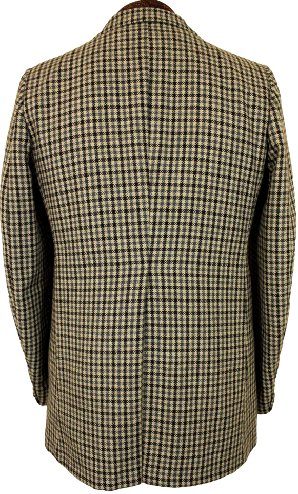 VINTAGE YORKERS 42" MENS BLUE CHECK PRELOVED TWEED JACKET | eBay