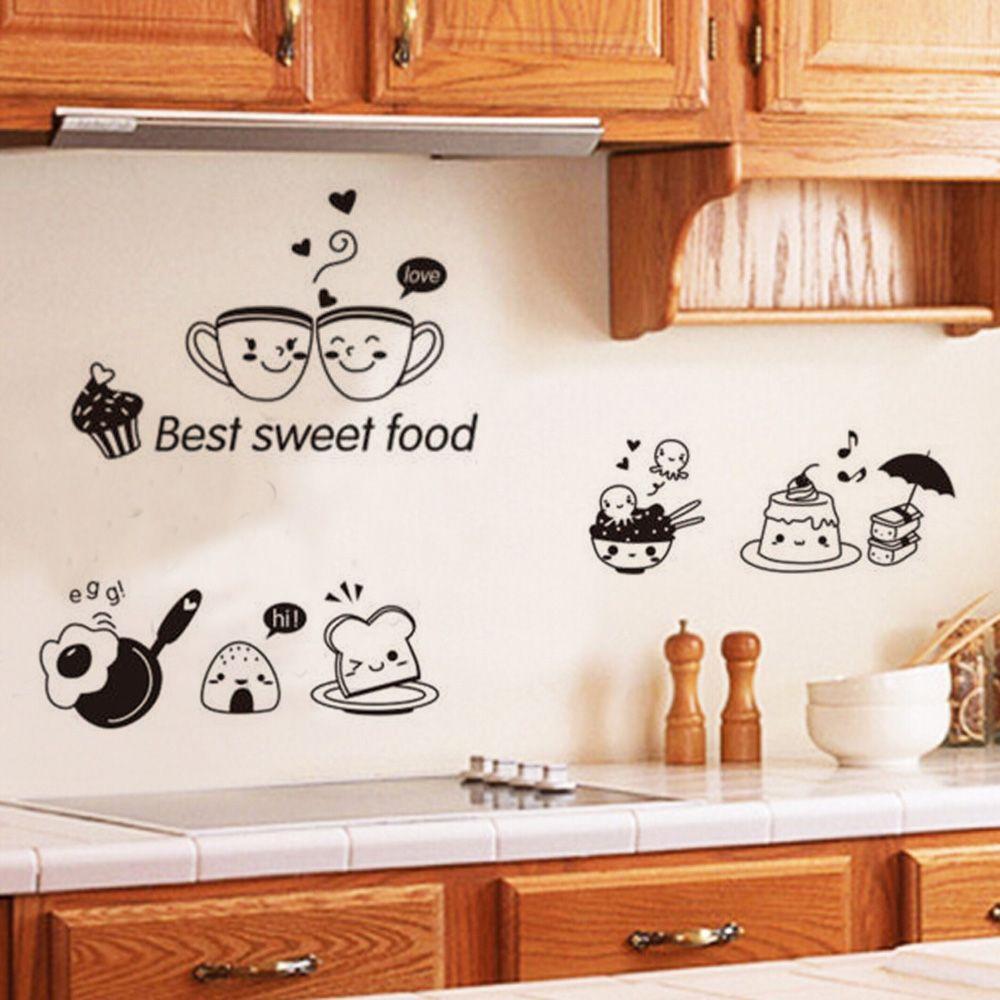 Kitchen & Dining Vinyl Stickers Wallpaper Refrigerator Decal Fridge ...