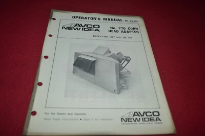 New Idea 770 Corn Head Adapter Operator's Manual MFPA | eBay