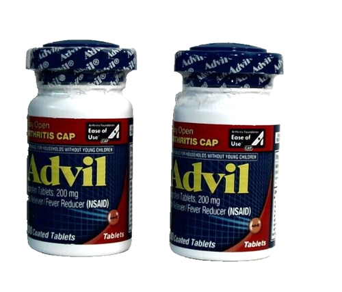 Advil Easy Open Arthritis Cap Pain Reliever 200 Count Coated Tablet X 2 ...