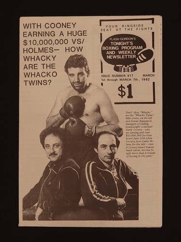 Gerry Cooney Flash Gordon's Boxing Program Issue #417 March 1982 Loy ...