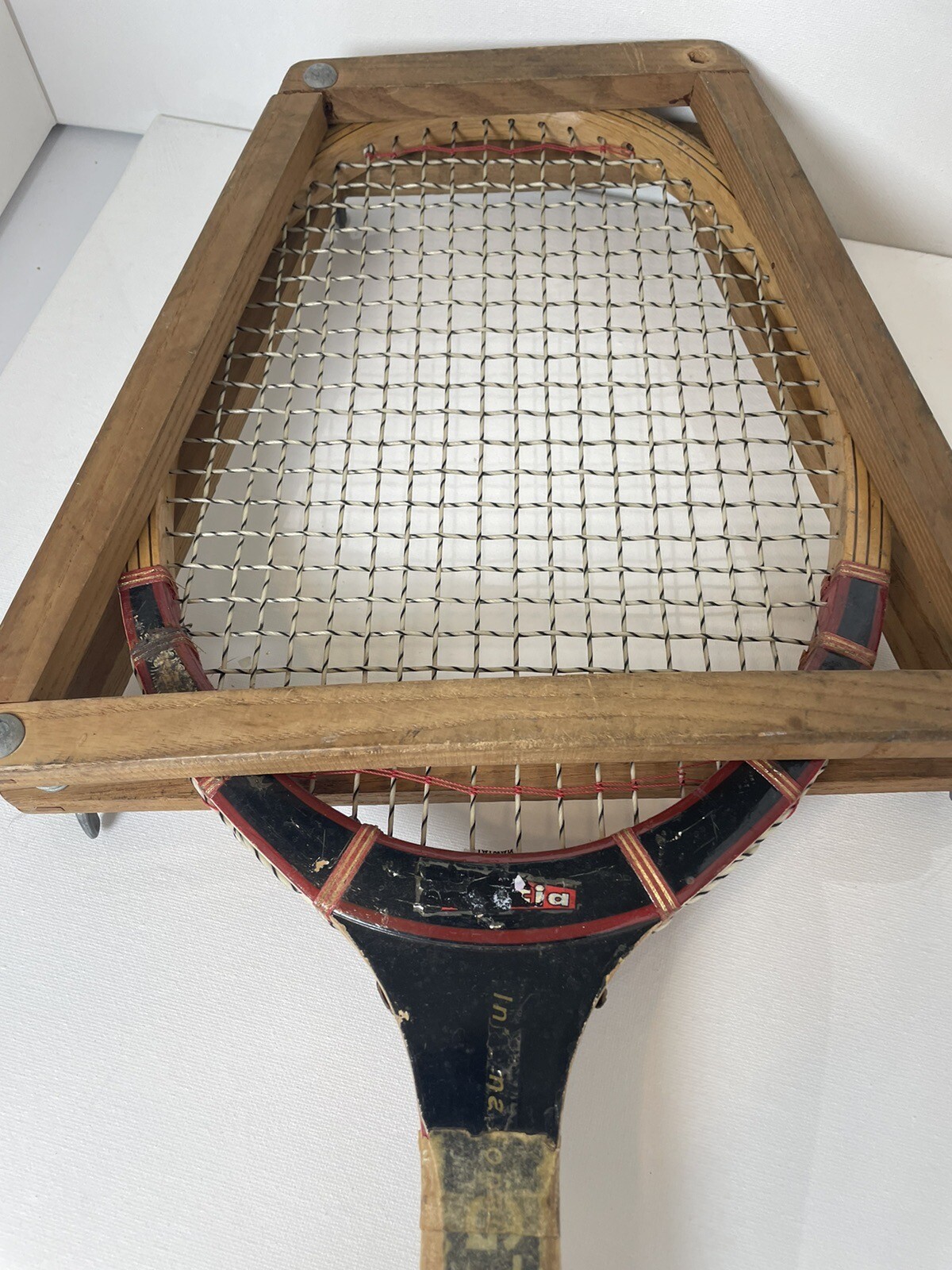 Garcia International Gt-80 vintage wood tennis racket With Wooden Guard ...