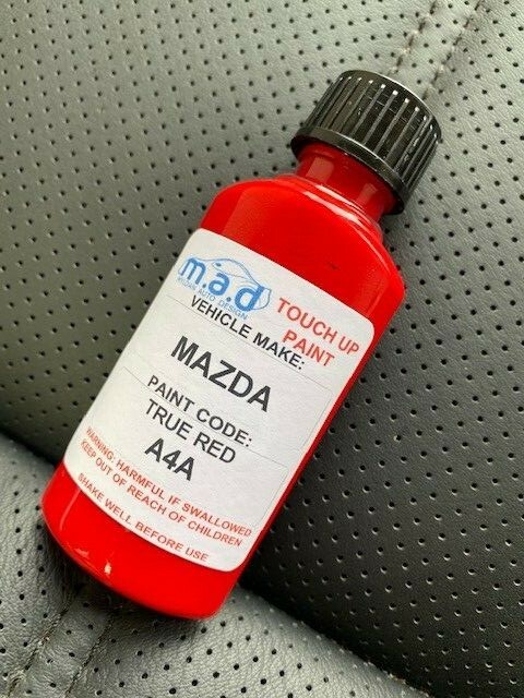 MAZDA A4A TRUE RED 30ML TOUCH UP KIT BOTTLE BRUSH REPAIR PAINT SCRATCH ...