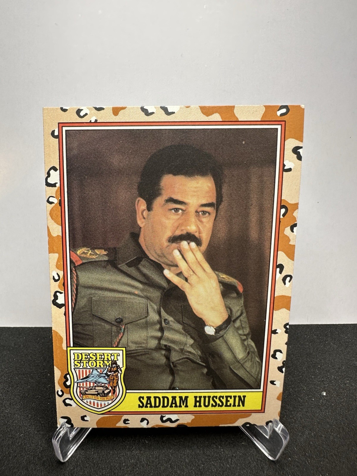 1991 Topps Desert Storm #189 Saddam Hussein Mint Rookie Card RC Iraq ...