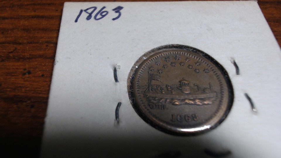 1863 Civil War Token Monitor 13 Stars Our Navy | eBay