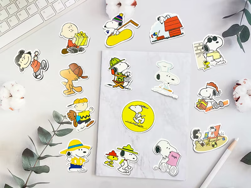 100pc SNOOPY- CHARLIE BROWN INSPIRED Stickers - Locker, Truck, Laptop ...