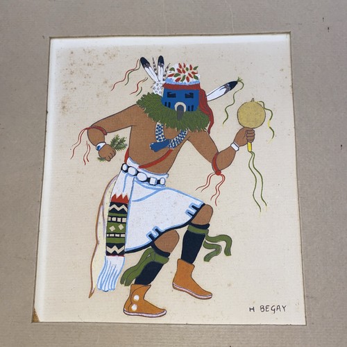 2 NATIVE AMERICAN PRINTS B. Yazz & H. Begay 10” Mid-Century INDIAN ART ...