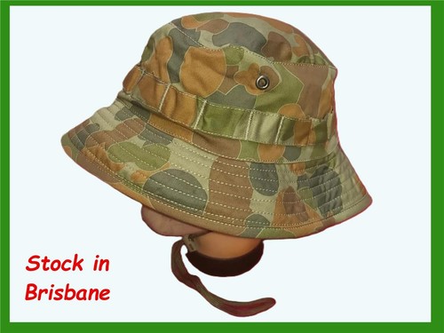 AUSTRALIAN CAMOUFLAGE GIGGLE HAT ARMY BUSS CADET- Short Brim BUCKET HAT ...