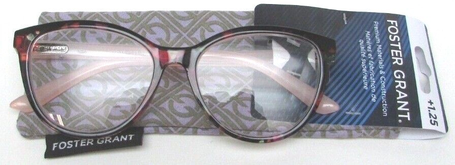 Foster Grant Reading Glasses with Case CANDRA ROS 53/16-141 +1.25 | eBay