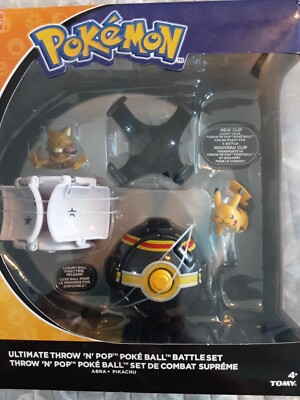 Pokemon Ultimate Throw N Pop Poke Ball Battle Set Pikachu And Abra New ...