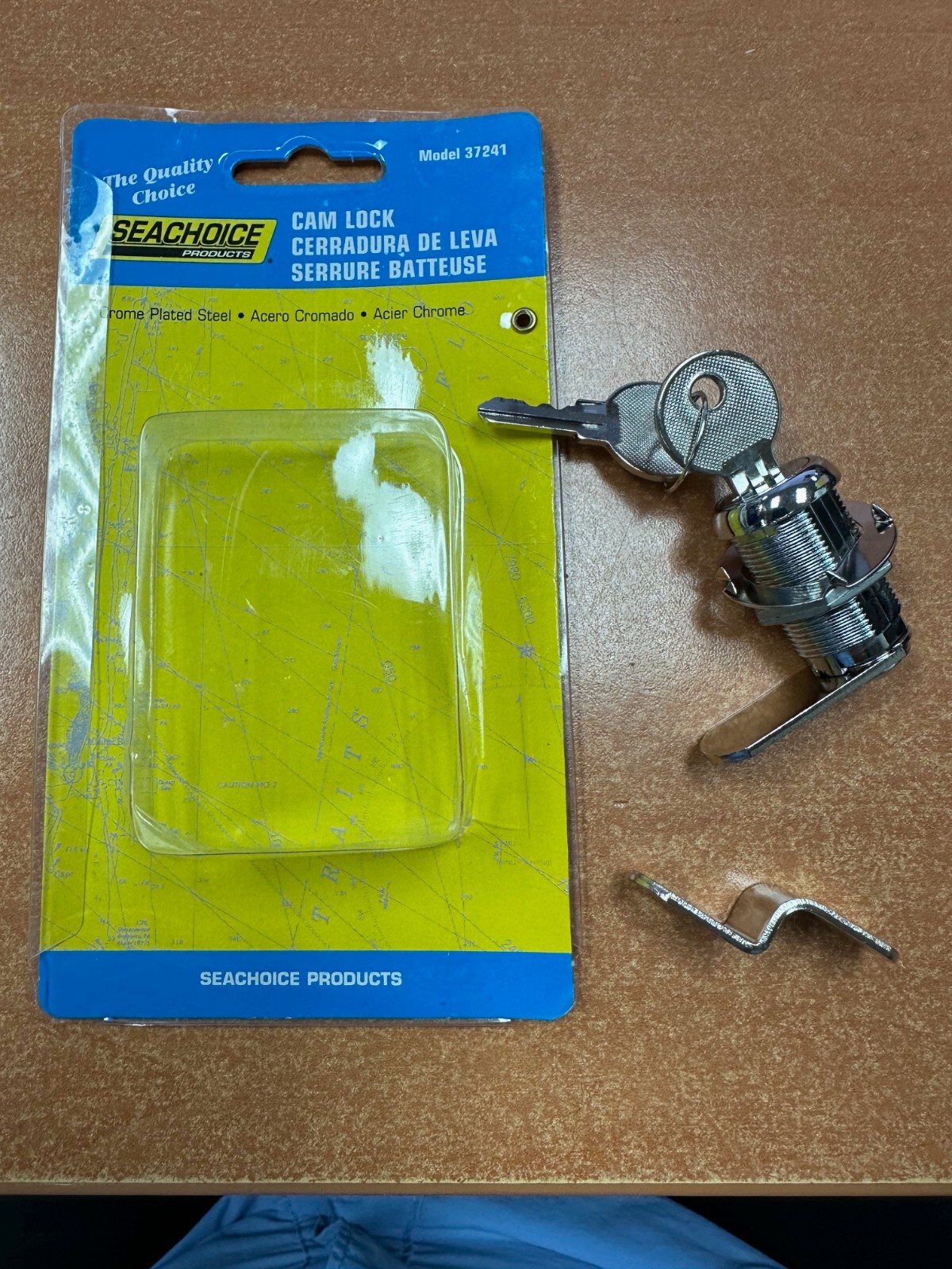 CAM LOCK 37241 CHROME PLATED HARDWARE HATCH DOOR ELECTRONICS BOX KEYED ...