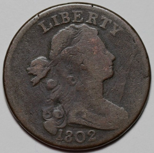 1802 Draped Bust Large Cent - With Stems - US 1c Copper Coin | eBay