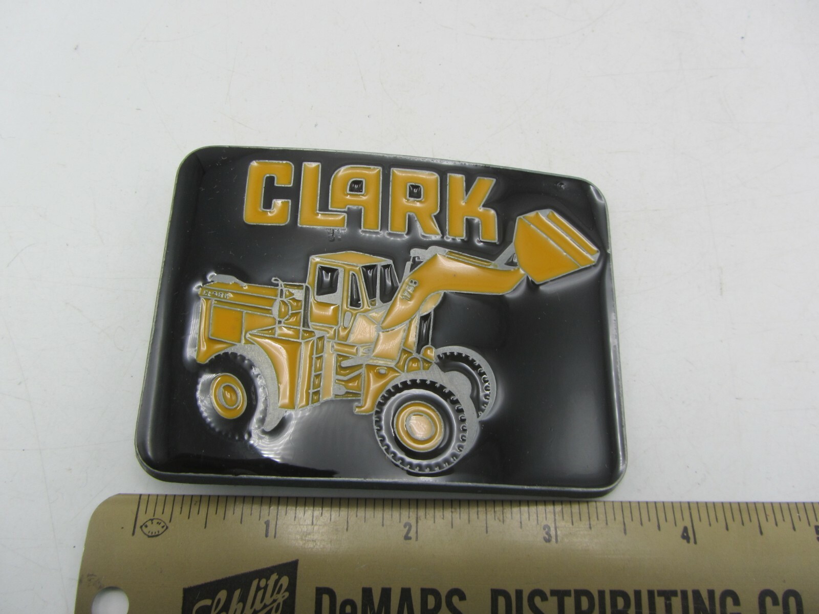 Vintage Michigan Clark Tractor Enamel 175B Wheel Loader Bulldozer Belt ...