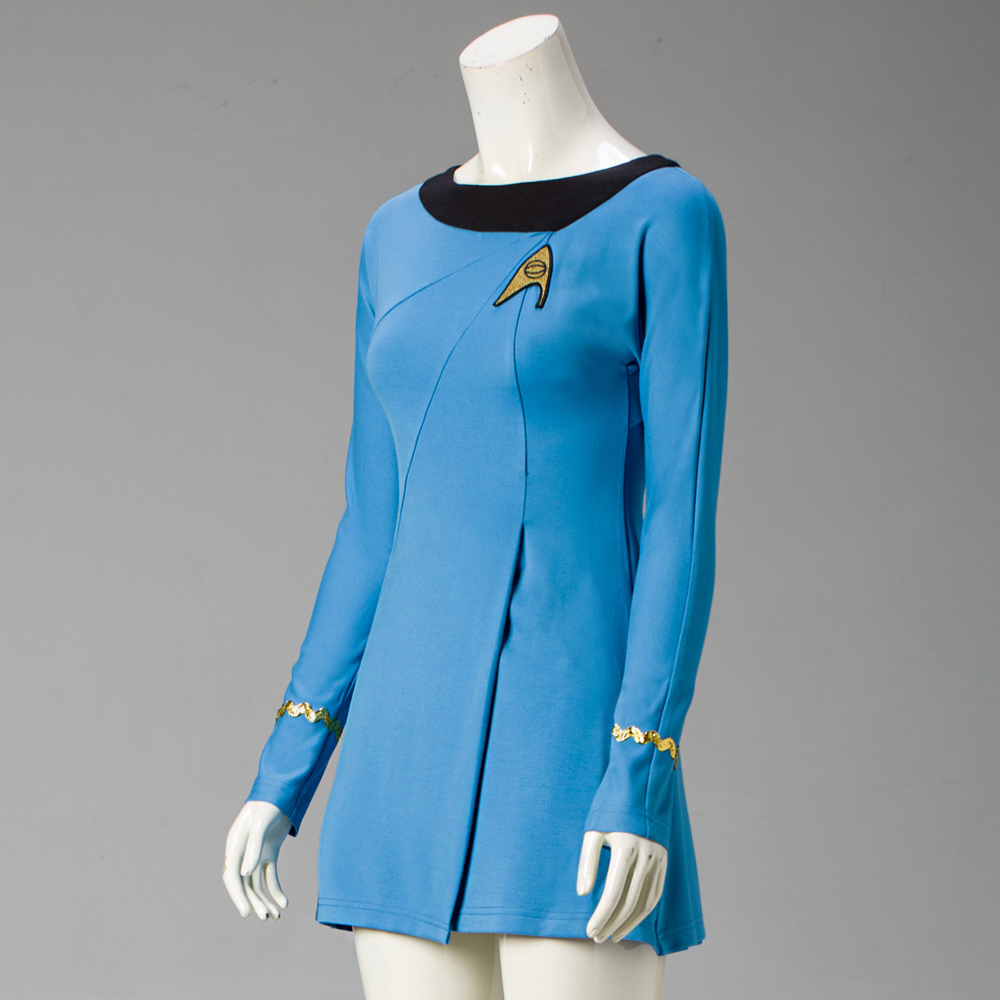 The Original Series Female Duty Blue Red Dresses TOS Starfleet Uniform ...