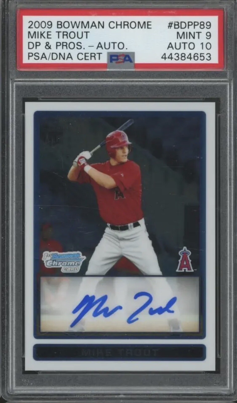 2009 Bowman Chrome Mike Trout RC ROOKIE #BDPP89 PSA 9 AUTO 10 | eBay