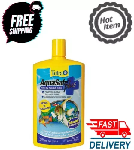 Tetra AquaSafe Plus Water Conditioner & Dechlorinator, 33.8 oz... | eBay