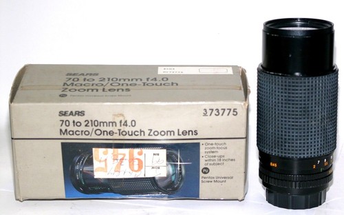 Sears 70-210mm f4.0 Macro/One-Touch Zoom Lens For Pentax Screw Mount | eBay