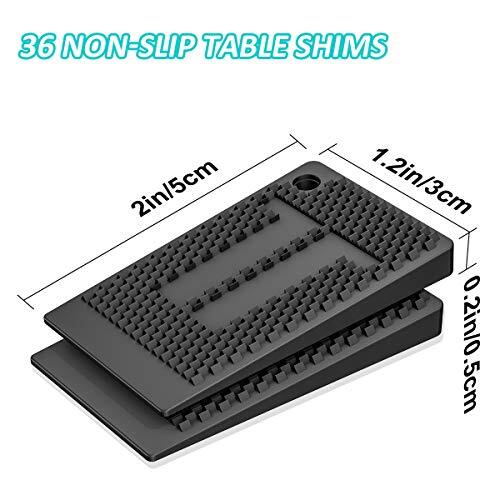 36 Piece Plastic Shims Leveling Durable Table Wedges DIY Levelers for ...