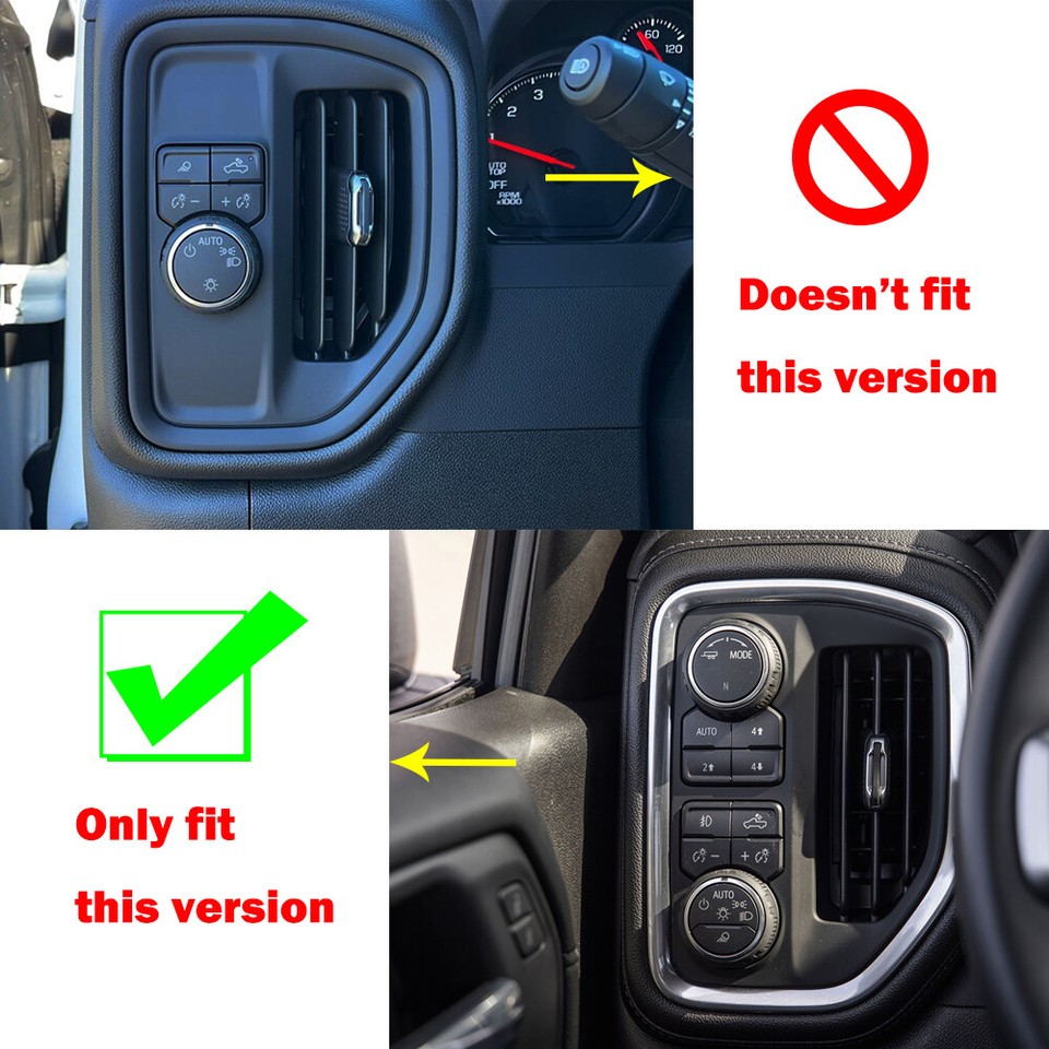 24x Wood Grain Interior Accessories Cover Trim Kit For Chevy Silverado ...