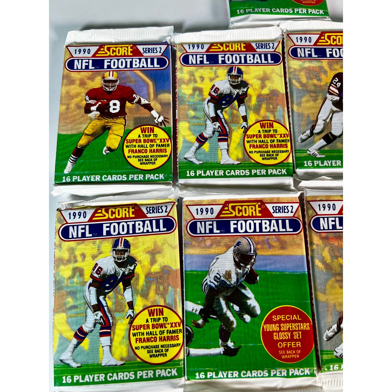 1990 Score NFL Football Series 2 Factory Trading Card Wax (9 Lot Packs ...