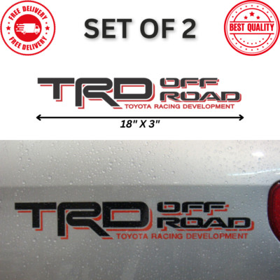 2 TRD Off Road Decals for Toyota Tacoma Tundra Pair Sticker Truck ...