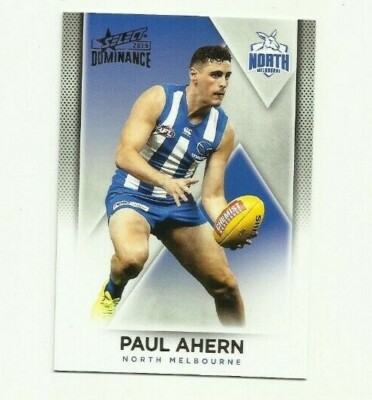 2019 select DOMINANCE NORTH MELBOURNE PAUL AHERN #138 COMMON CARD AFL ...