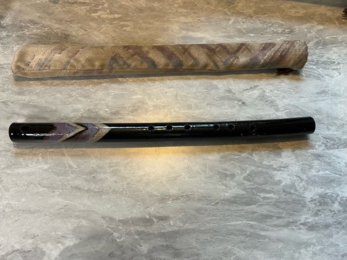 Flute Heavy Black Colorful Ceramic Handcrafted (from craft fair) Never ...