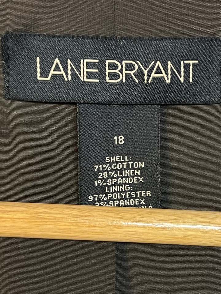 Lane Bryant gray short ruched sleeve button blazer jacket women's plus ...