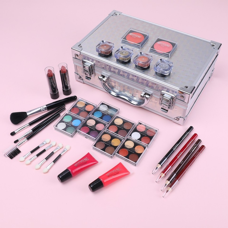 Professional VANITY CASE BEAUTY COSMETIC SET GIFT TRAVEL MAKE UP BOX ...