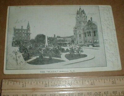VTG 1907 Plaza Anderson South Carolina Anderson County SC Original ...