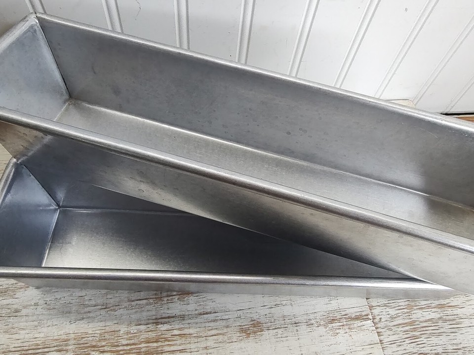Heavy Duty Loaf Pan Elongated Set of Two 12.5" x 3" x 2.5" Loaves | eBay