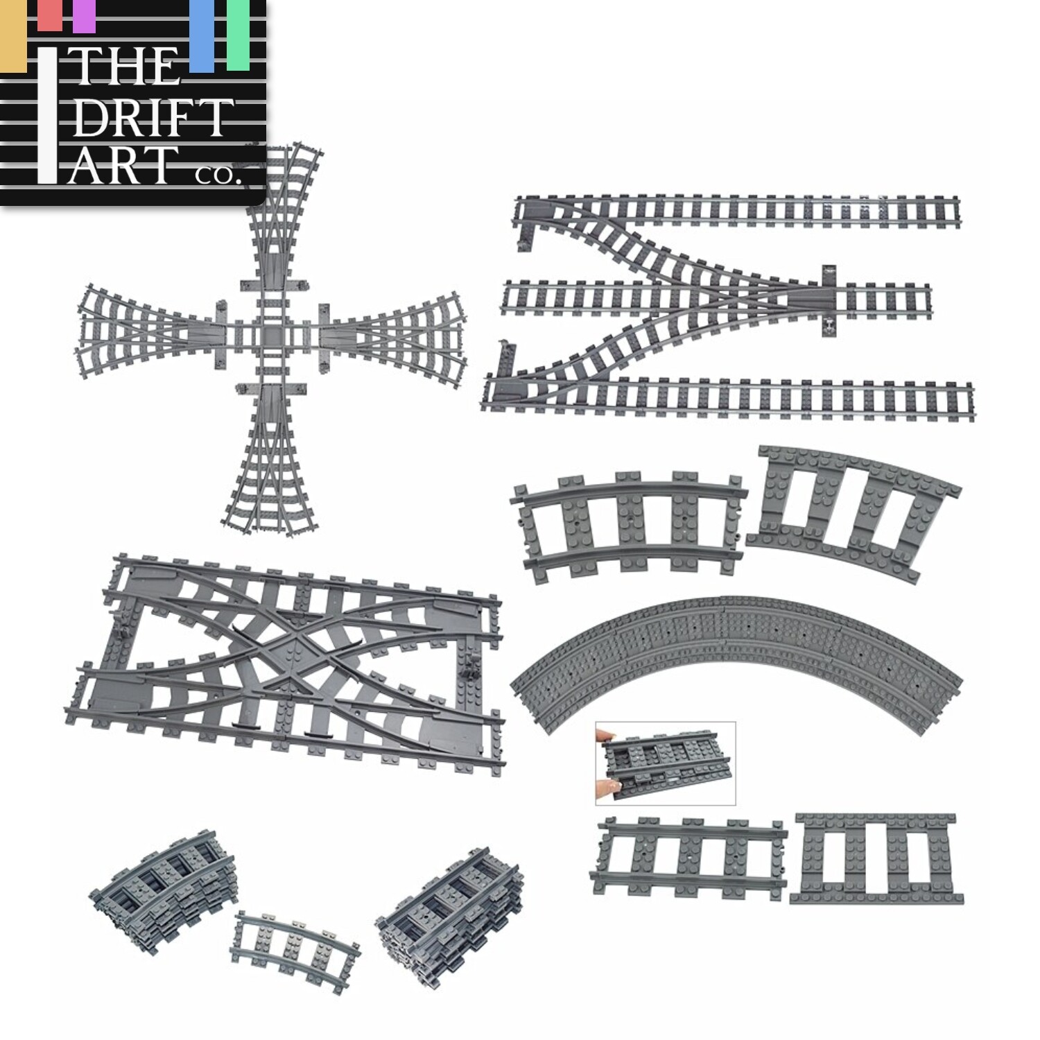 Track Crossing Switch Forked Rail for Lego Kit Train Building Blocks Sets DIY | eBay