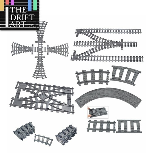 Track Crossing Switch Forked Rail for Lego Kit Train Building Blocks ...