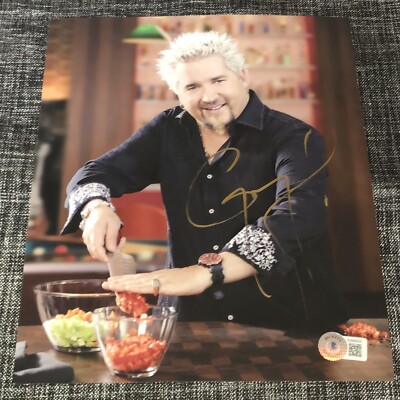 GUY FIERI SIGNED AUTOGRAPH 8X10 PHOTO TV CHEF FOOD NETWORK BECKETT BAS ...