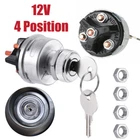 2*Ignition Switch with Key, 4 Position Universal Key Ignition Switch ...