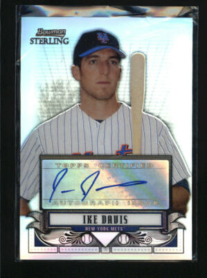 IKE DAVIS 2008 BOWMAN STERLING REFRACTOR PROSPECT AUTOGRAPH AUTO RC ...