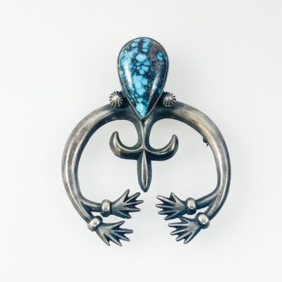 Harry Morgan Native American Naja Pendant Kingman Web Turquoise ...