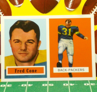 1957 TOPPS Football Archives Card #107 *** FRED CONE *** Green Bay ...