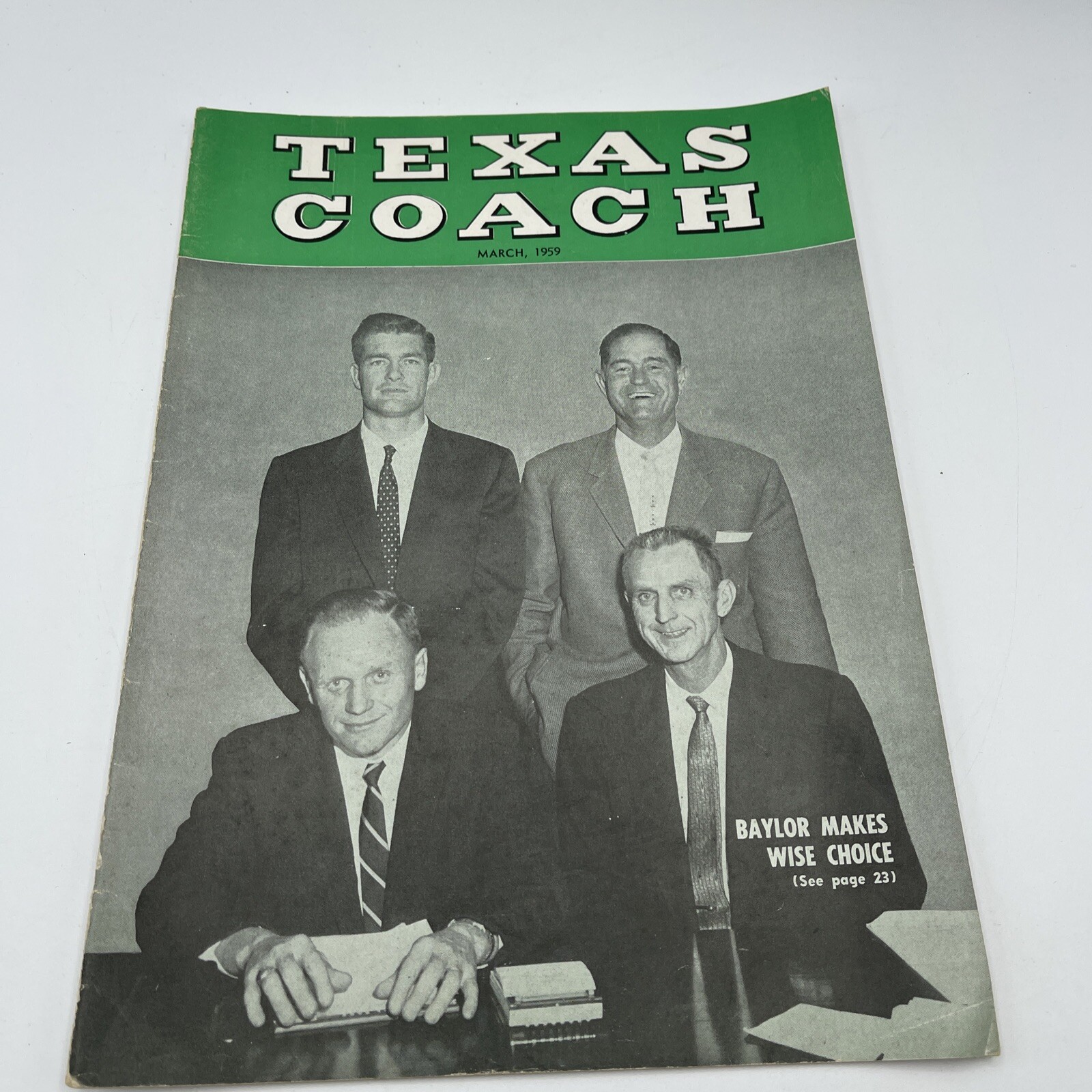 TEXAS COACH Magazine Rare HTF Issue March 1959 Baylor Makes Wise Choice ...