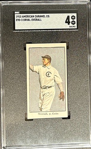 1910 AMERICAN CARAMEL E90-3 ORVAL OVERALL SGC 4 CHICAGO CUBS WORLD ...