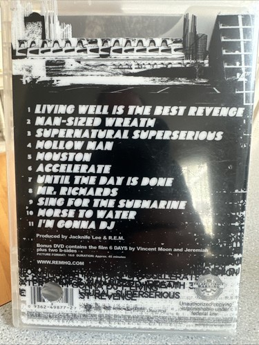 R.E.M. Accelerate CD plus DVD combo. | eBay