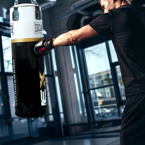 MAXXUS EXCALIBUR Boxsack THUNDER PRO 120 Sandsack Stahlkette Punching ...