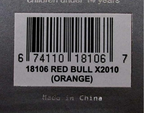 Autoart Signature Series 18106 1/18 Red Bull X2010 Orange | eBay