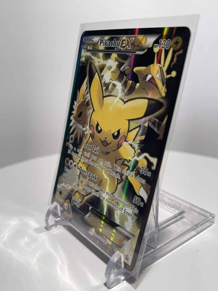 PIKACHU EX PROMO 2016 POKEMON XY BLACK STAR FA - RED & BLUE #XY124 (NM ...