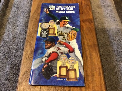 1993 ROLAIDS RELIEF MAN MEDIA GUIDE Dennis Eckersley Lee Smith 80 Pages ...