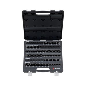 Wurth Zebra 77 Piece 1/4in, 3/8in & 1/2in Dr Torx Socket Set 09651777 ...