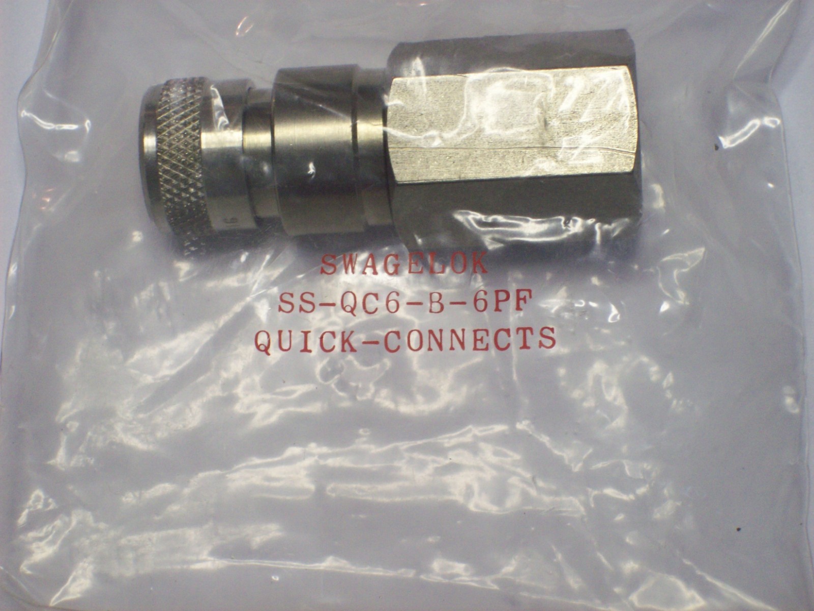 1 - Swagelok Stainless Steel Quick Connect Body, 0.5 Cv, 3/8" FNPT, SS ...