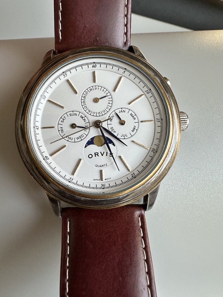 ORVIS Japan Movement Chronograph Moonfase Waterresistant 5ATM Men Watch ...